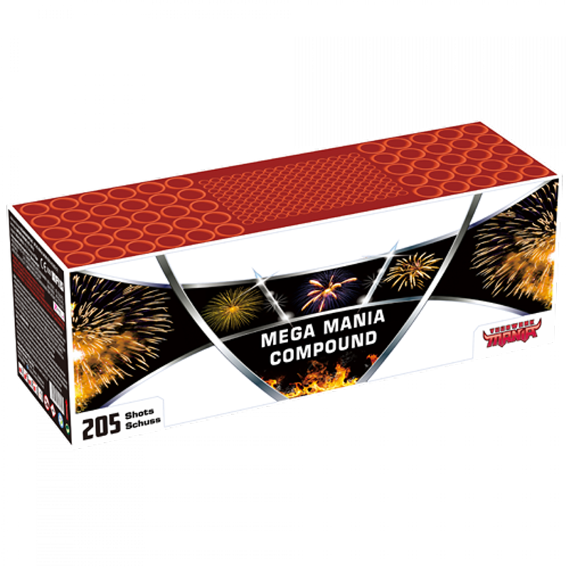 140 Mega Mania Compound - Vuurwerkmania - Geisha Diversen - Vuurwerkbieb.nl